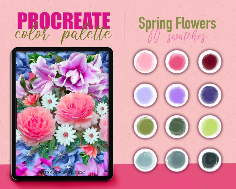 Procreate Color Palette Spring Flower Color Swatches - Etsy