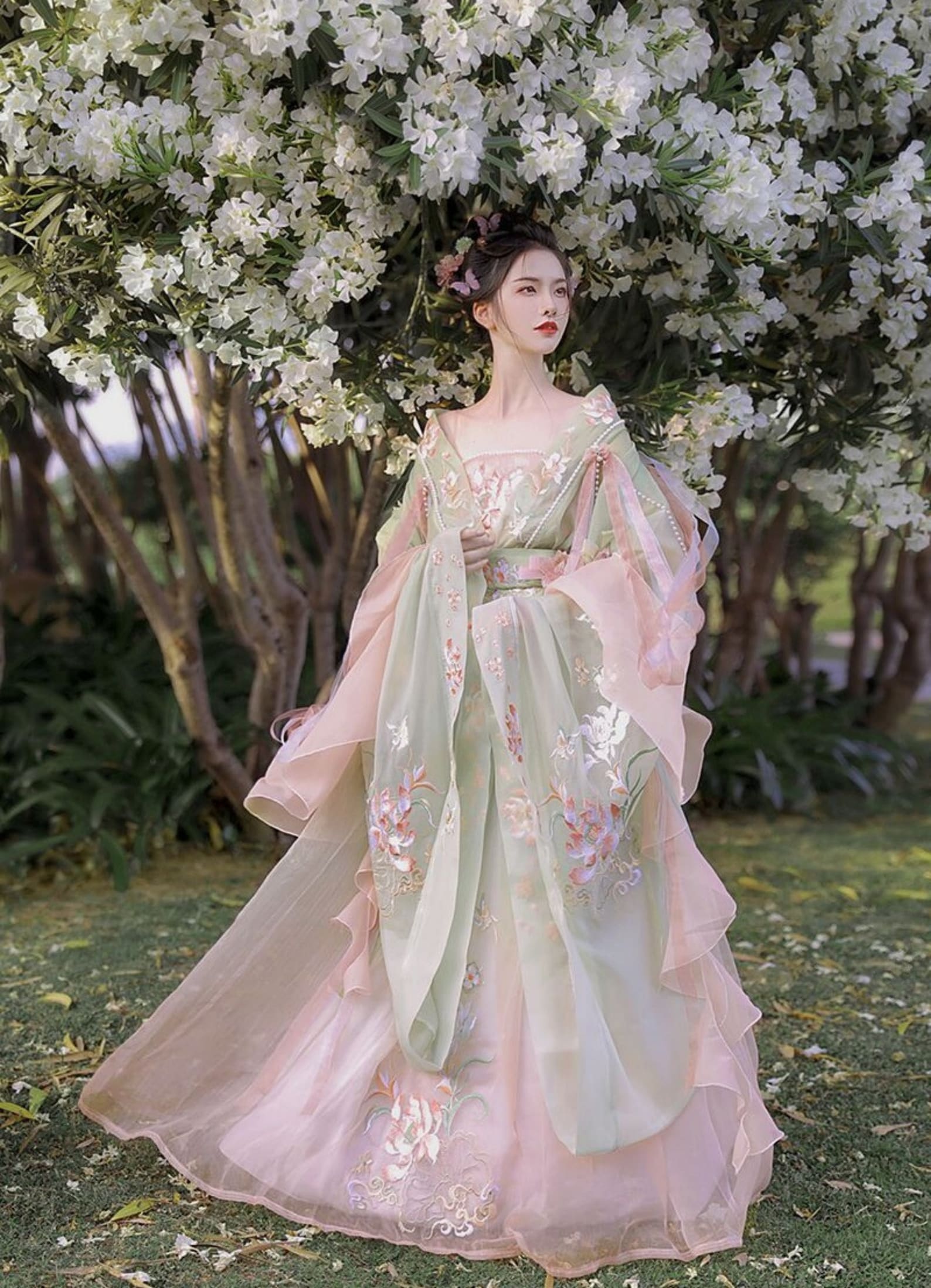 Pink Women Hanfu Flowers Hanfu Dress Handmade Hanfu Dress - Etsy