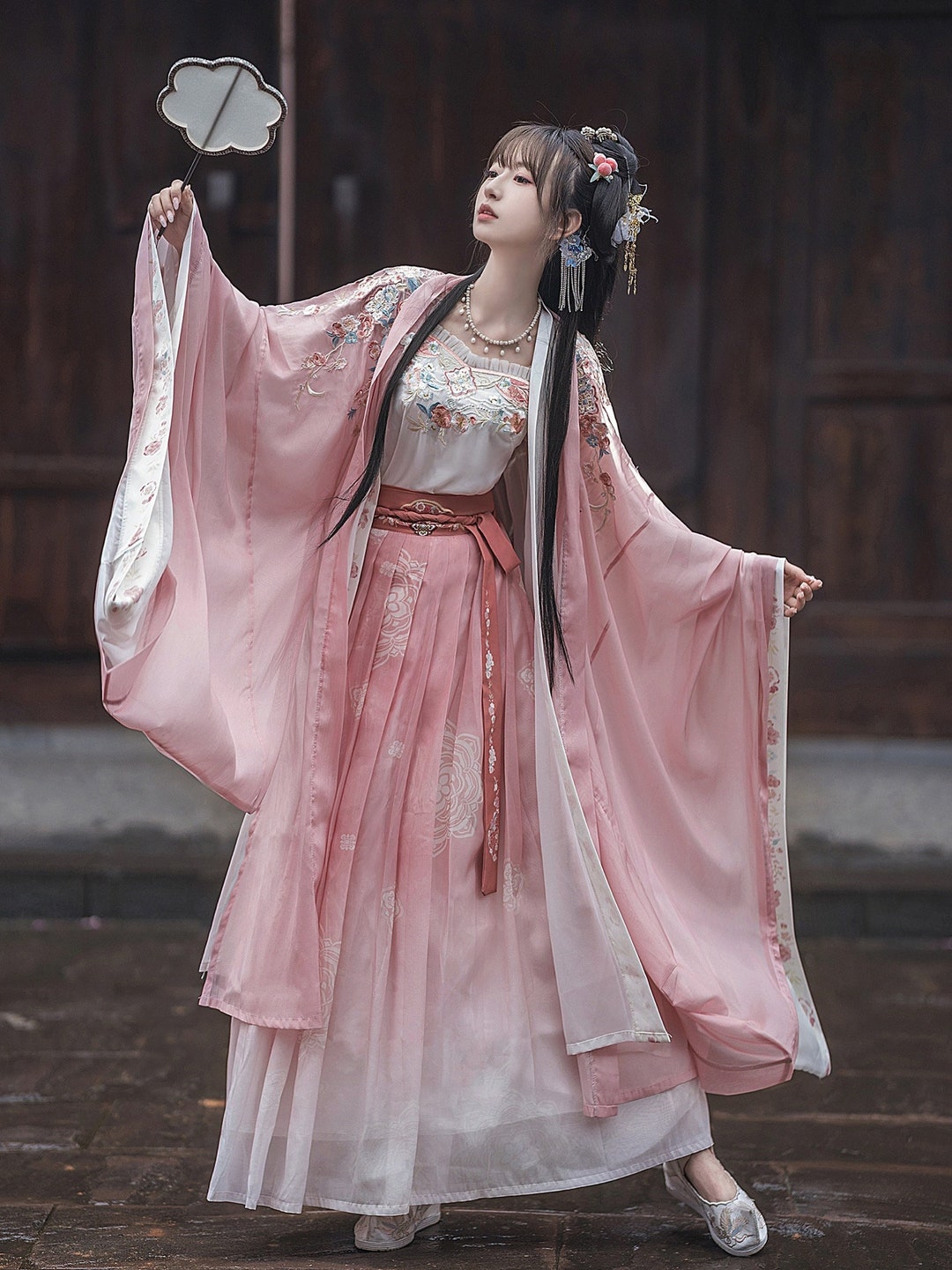 Summer Fairies Hanfu, Daily Hanfu Dress, Pink Embroidery Dresses ...