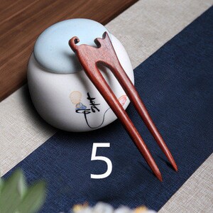 Cat Wooden Handmade Hair Stick, U-shape Wood Hair Pin, Wood Hair Fork ...