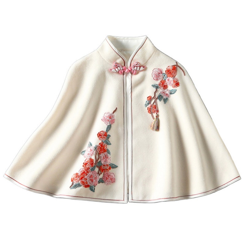 Peach Hanfu Cape Coat Winter Qipao Cloak Soft Warm Thick - Etsy