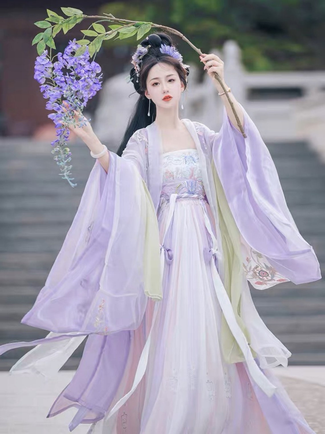Embroidery Hanfu Purple Hanfu Dress Ancient Style Hanfu - Etsy
