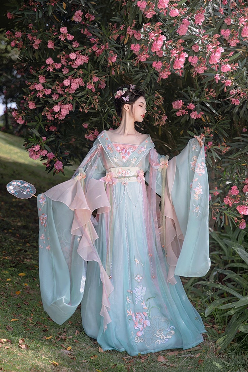 Pink Women Hanfu Flowers Hanfu Dress Handmade Hanfu Dress - Etsy