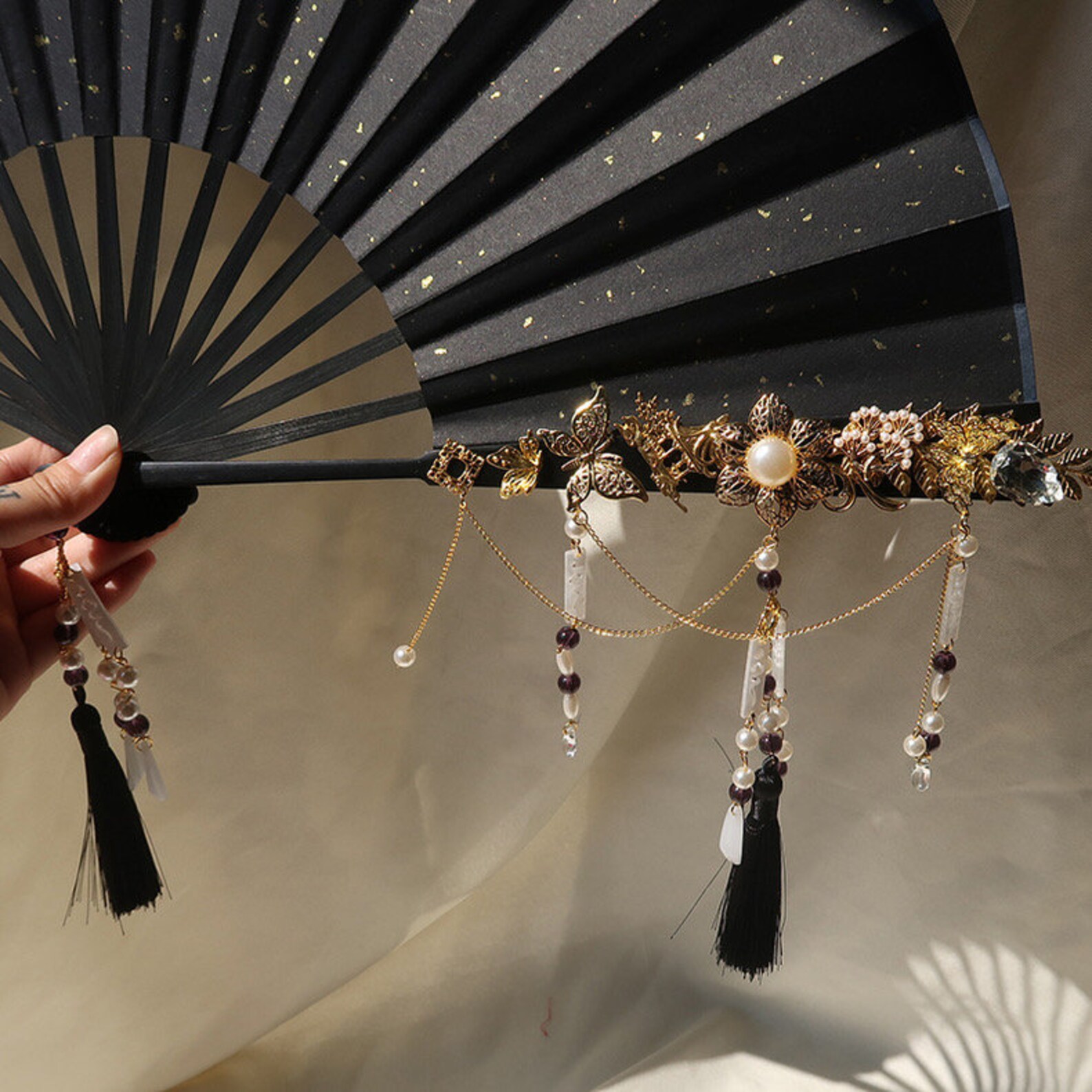 Xuan Paper Folding Fan Handmade Folding Fan Hanfu Fan - Etsy