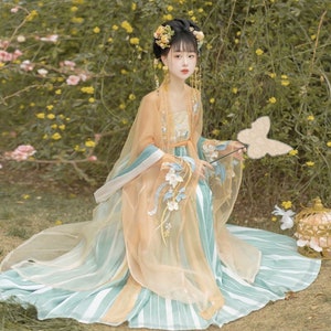 Tang Dynasty Hanfu Yellow Hanfu Dress Handmade Hanfu Dress - Etsy