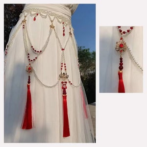 Fringe Waist Chain Boho Bead Hanfu Waist Chain Belly Chain - Etsy