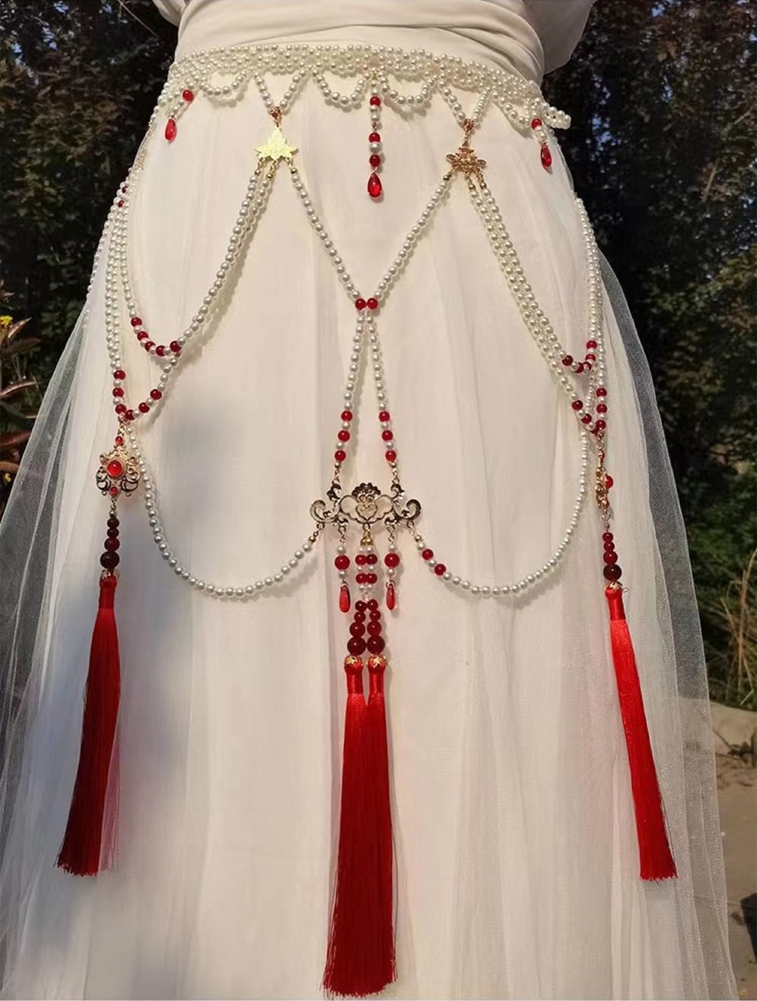 Fringe Waist Chain Boho Bead Hanfu Waist Chain Belly Chain - Etsy