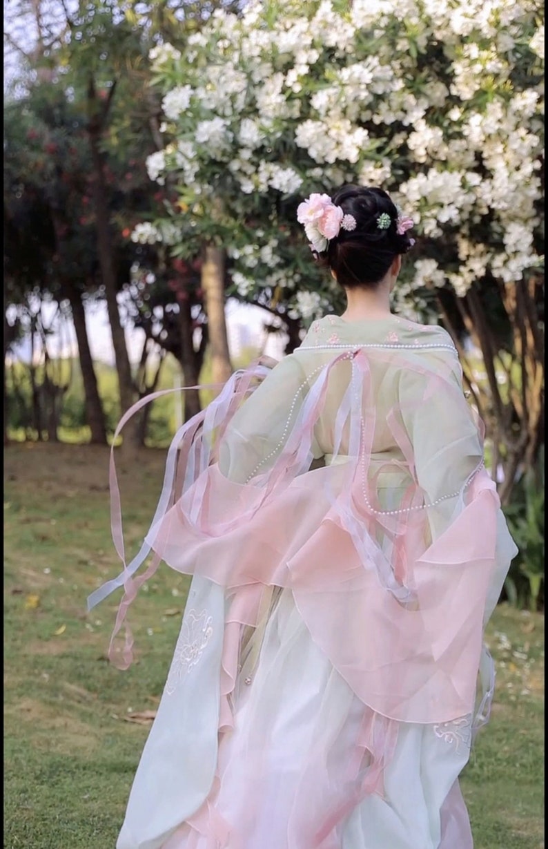 Pink Women Hanfu Flowers Hanfu Dress Handmade Hanfu Dress - Etsy