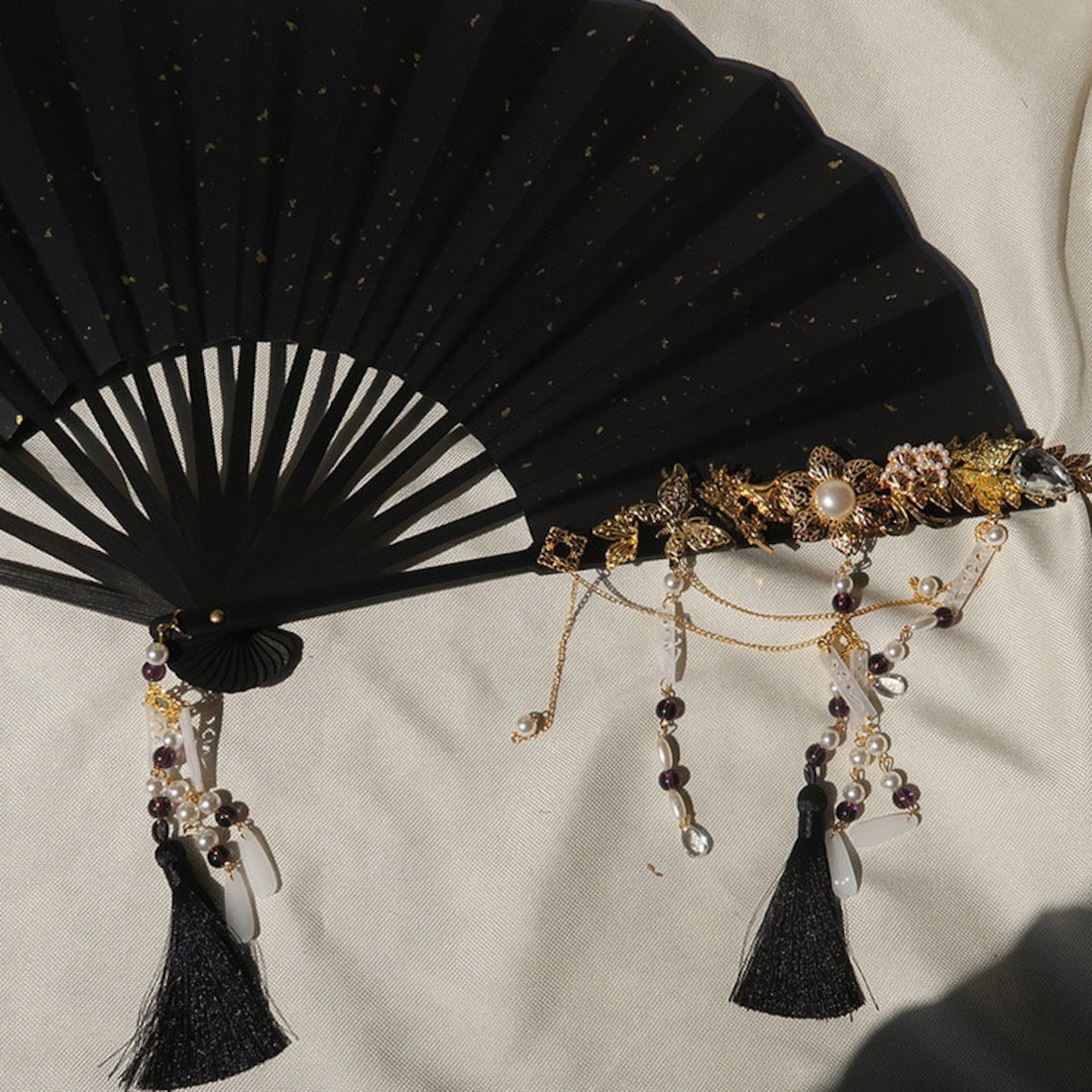 Xuan Paper Folding Fan Handmade Folding Fan Hanfu Fan - Etsy