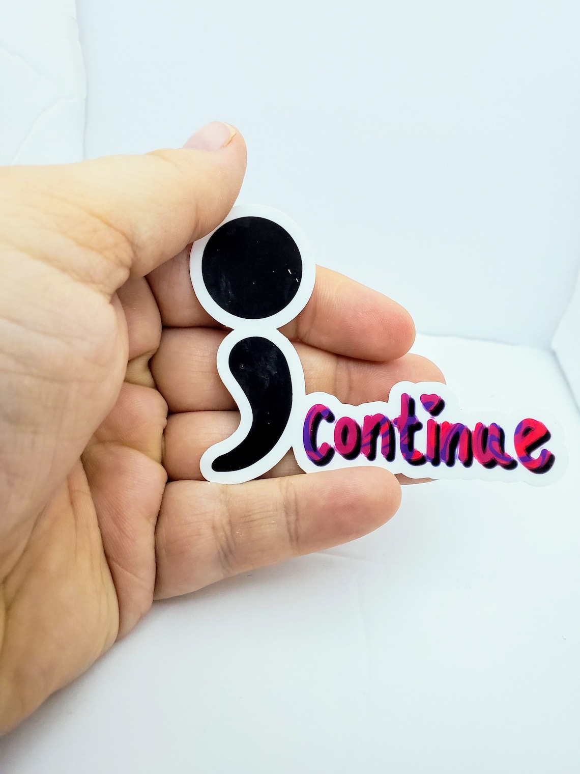 Semicolon Awareness Sticker Mental Health Sticker Sticker | Etsy