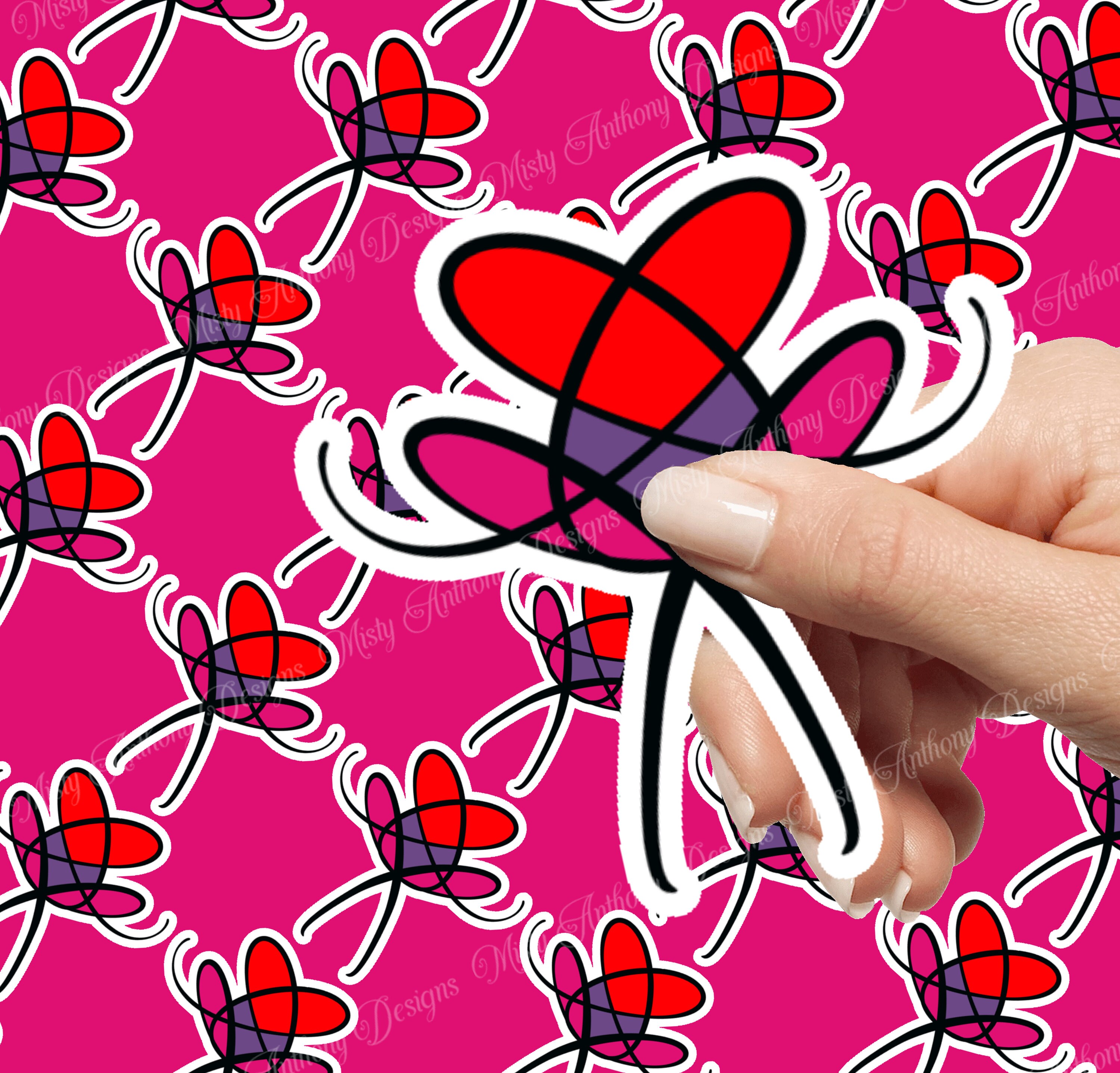 Triple Heart Sticker Decal for Your Cups Decal for Your - Etsy