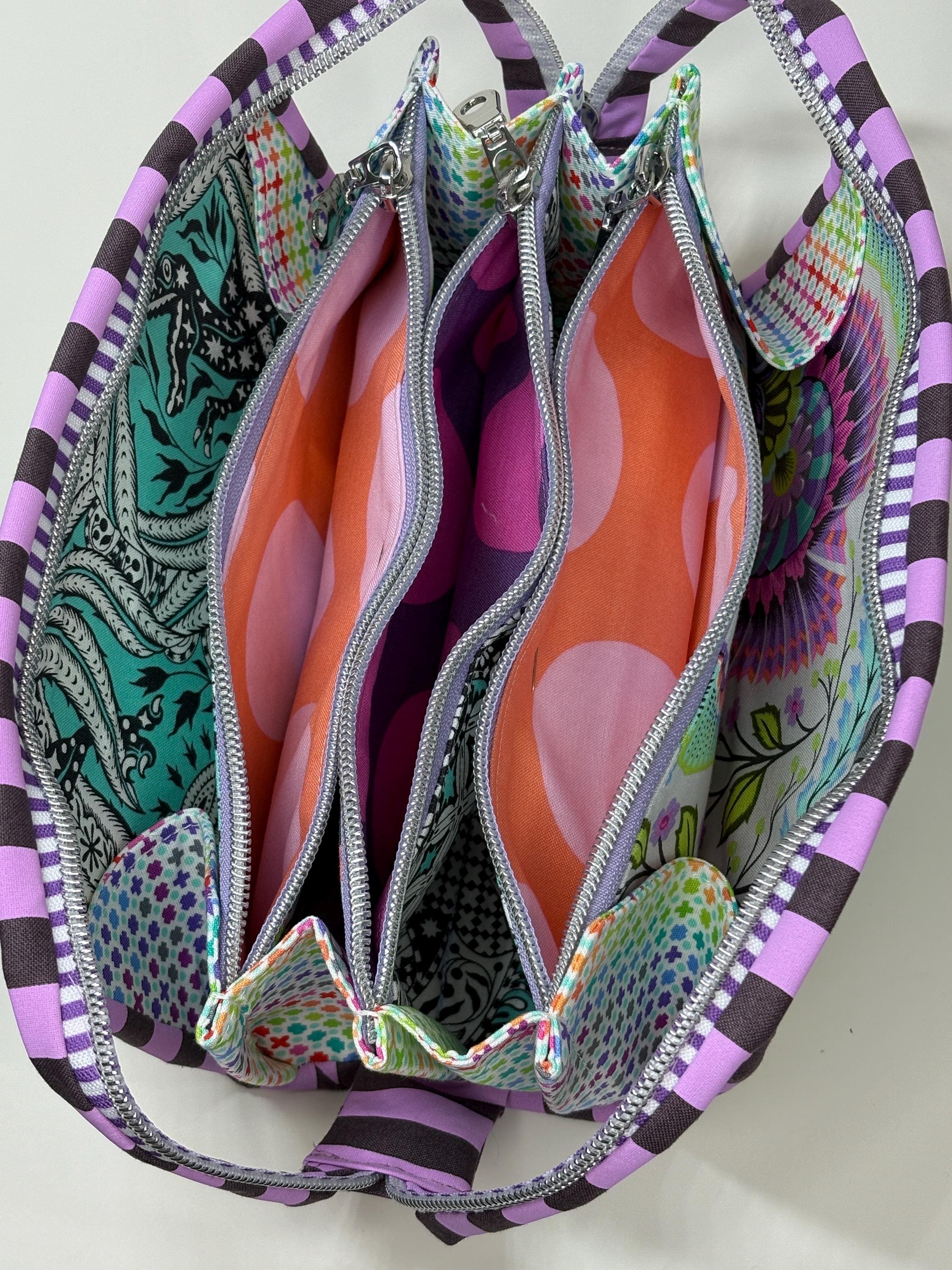 Sew Together Bag - Tula Pink ROAR! - Tree Rex Tyrannosaurus Rex in ...
