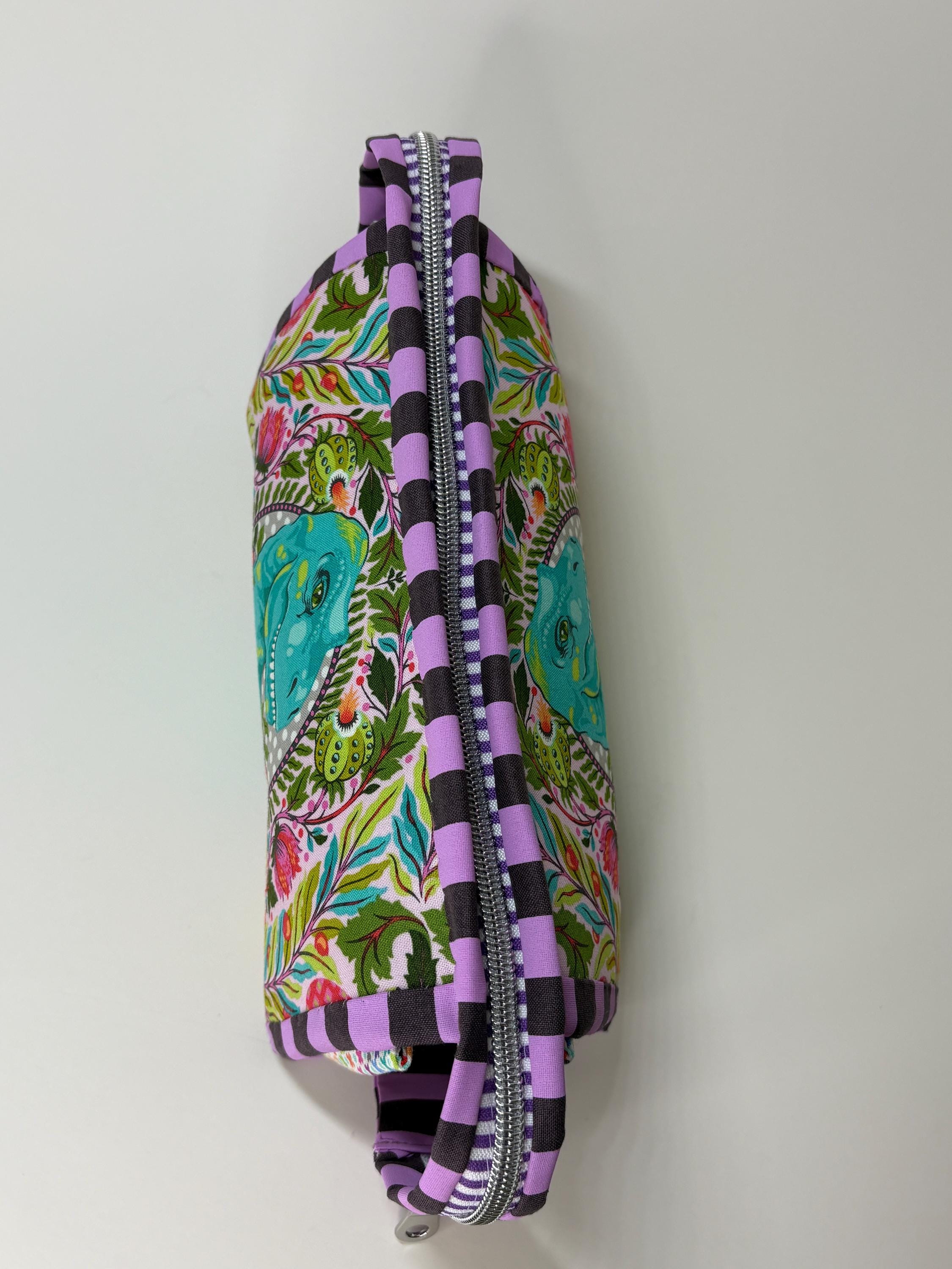 Sew Together Bag - Tula Pink ROAR! - Tree Rex Tyrannosaurus Rex in ...