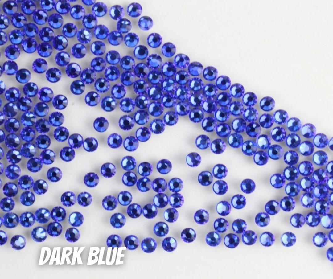 Dark Blue Diamond Cut Hotfix Rhinestones Glass Hotfix Rhinestones 10 ...