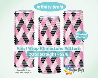 Infinity Braid Rhinestone Tumbler Pattern for 20oz Tumbler, Flatback ...