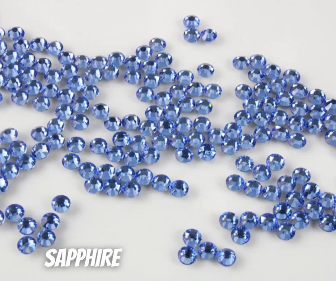 Sapphire Diamond Cut Hotfix Rhinestones Glass Hotfix Rhinestones 10 ...