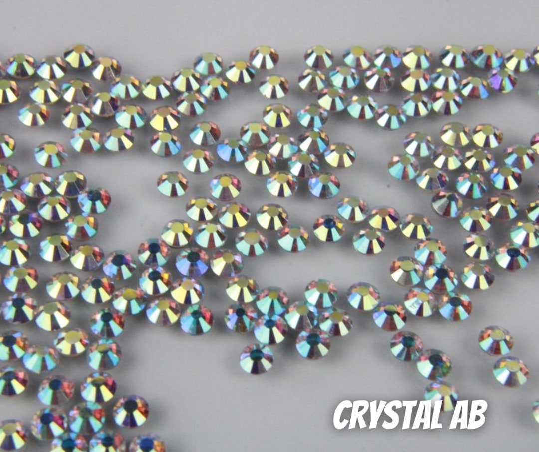 SS10 Crystal AB Diamond Cut Hotfix Rhinestones Glass Hotfix Rhinestones ...