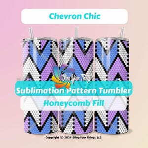 Chevron Chic Sublimated Rhinestone Tumbler Kit, Rhinestone Tumbler ...