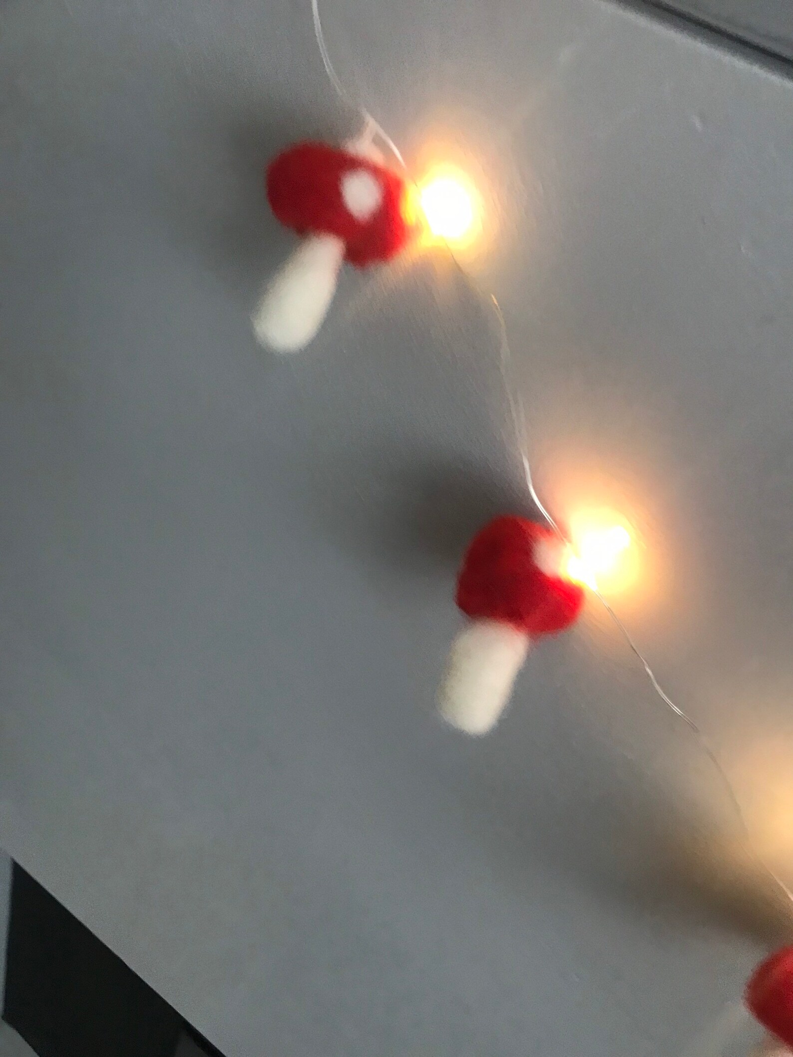 Mushroom Light Garland , Toadstool, 1m Wire Battery String Lights ...