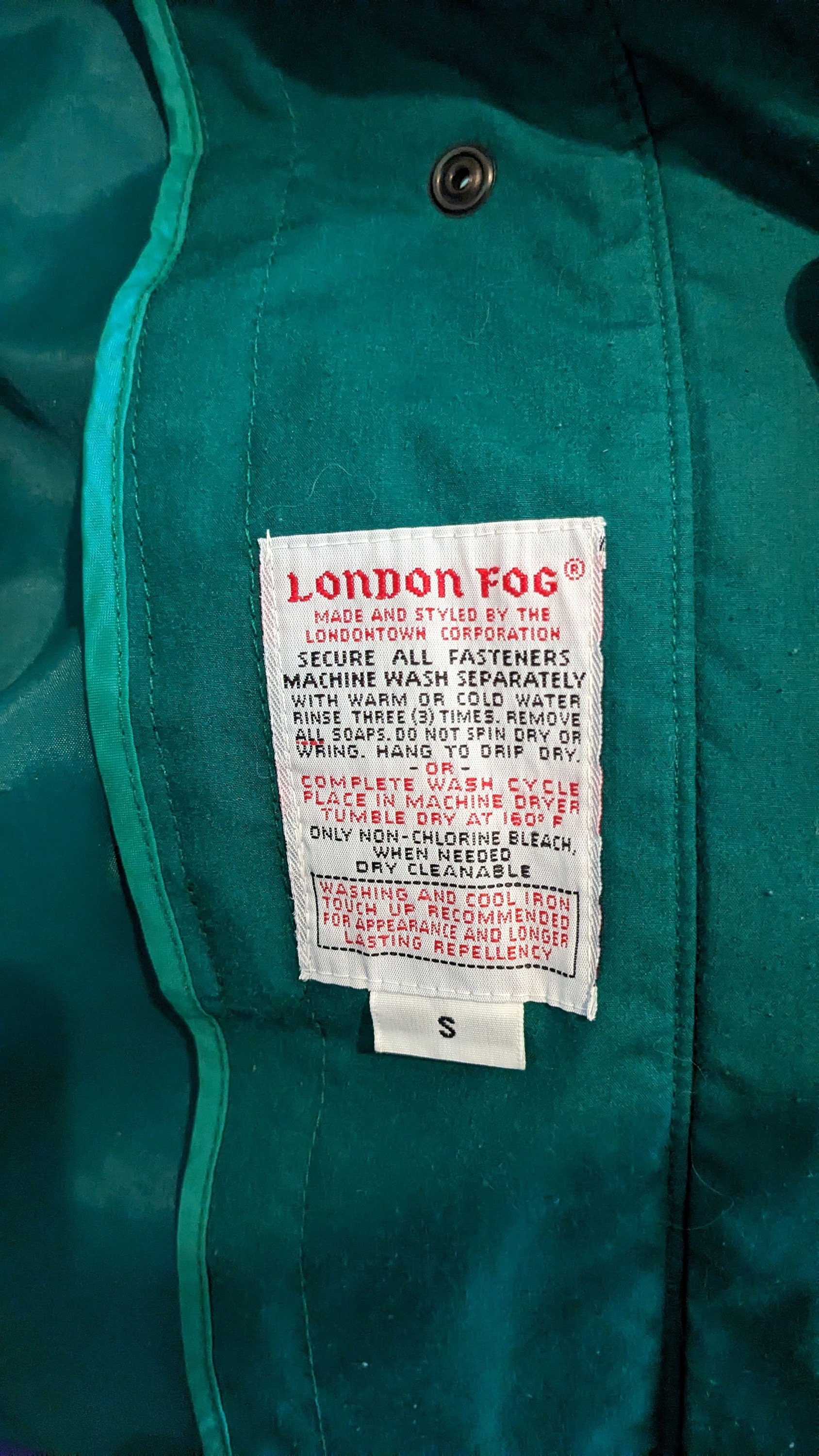 Vintage London Fog Winter Fall Spring Purple and Green Zipper Jacket ...