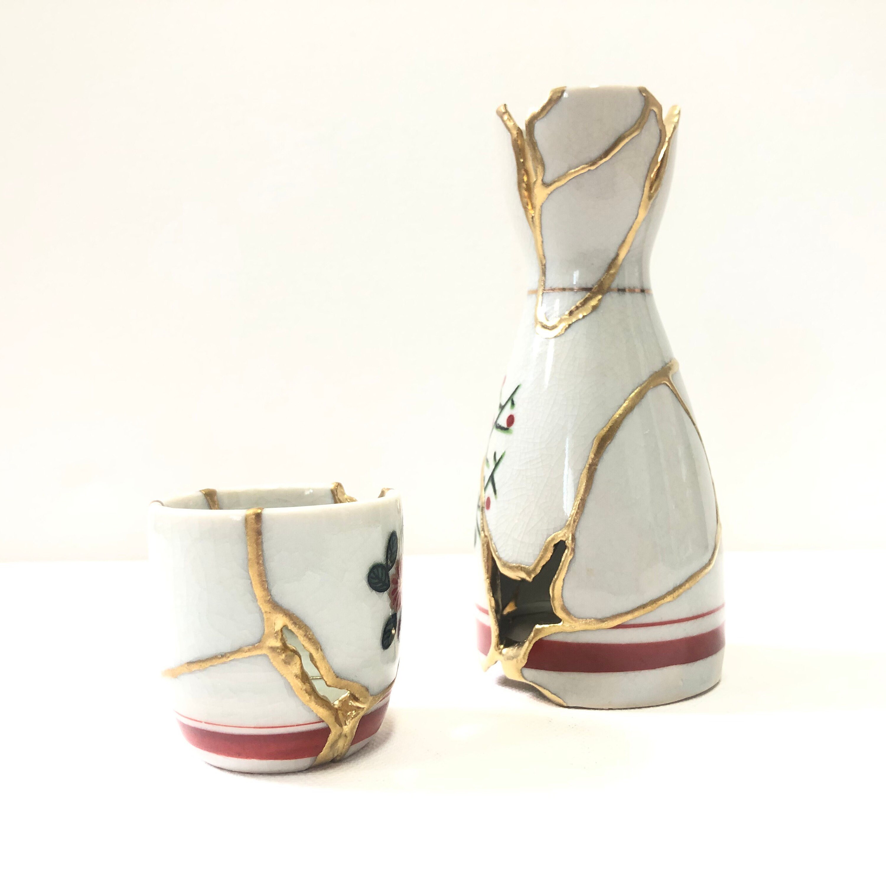 4naturedesign Kintsugi_sake Set S-1 | Etsy