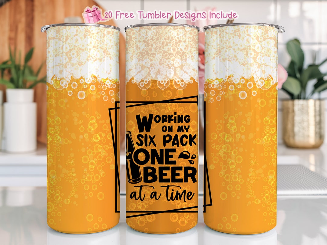 Gym Beer Tumbler Wrap for Men, Beer Sublimation Design for Tumblers ...