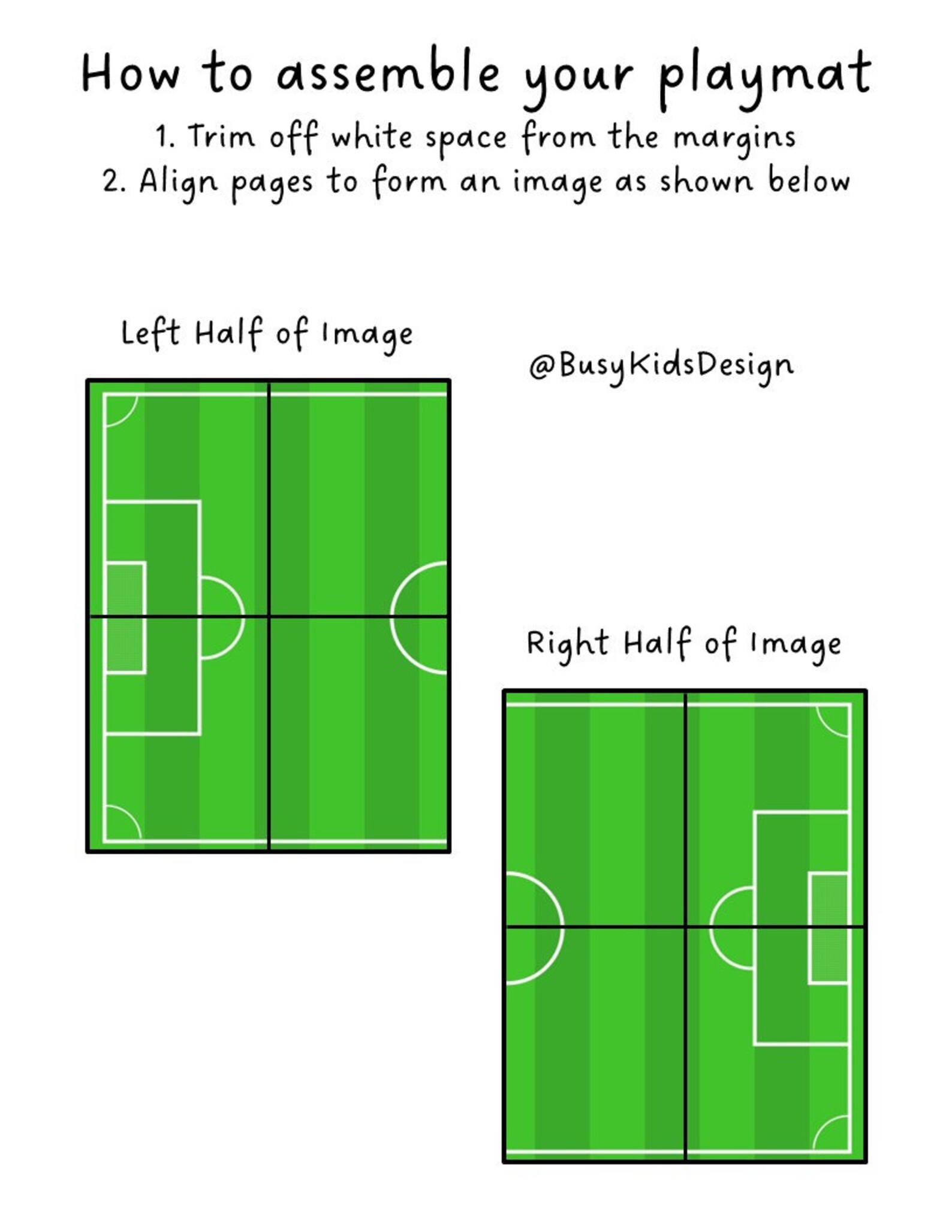 Flisat Lid Play Mat Soccer Futbal Field, Printable Download, Flisat ...