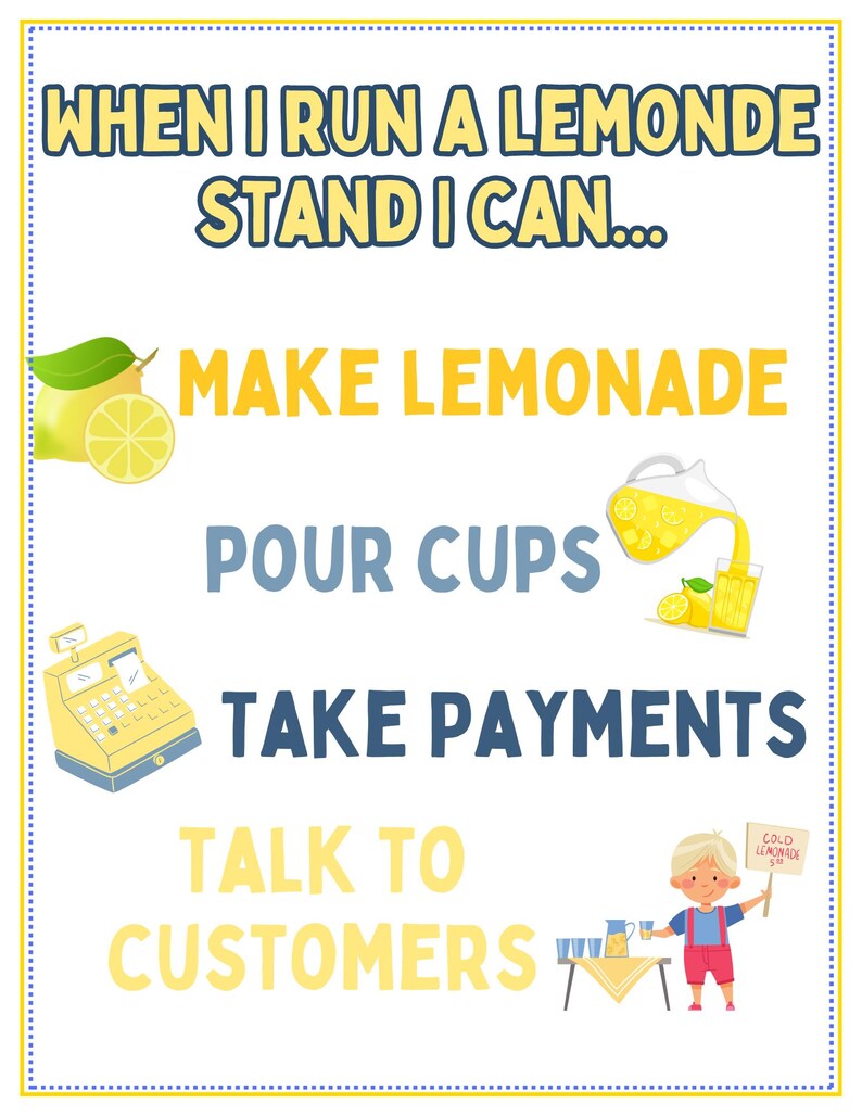 Lemonade Stand Dramatic Play - Etsy