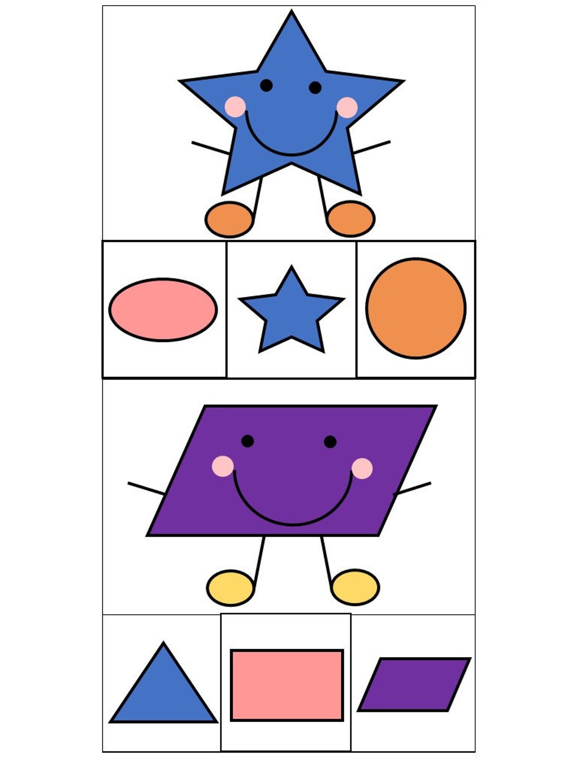 Shape Math Clothespin Activity- Digital Download - Etsy