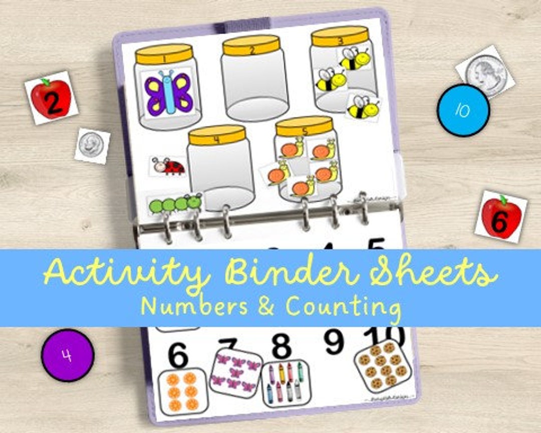 Numbers and Counting Activity Binder, Activity Sheets, Worksheets, for ...
