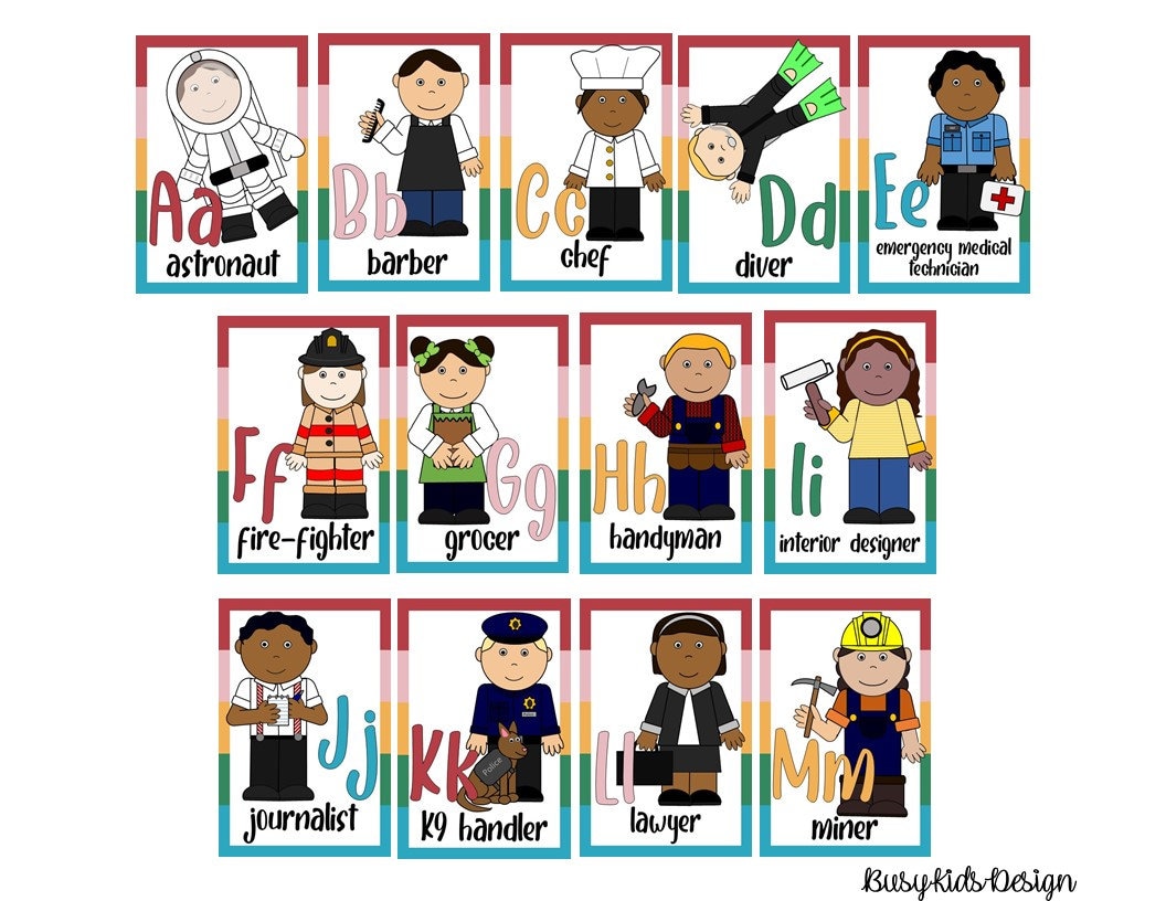 Career Alphabet Cards - Etsy