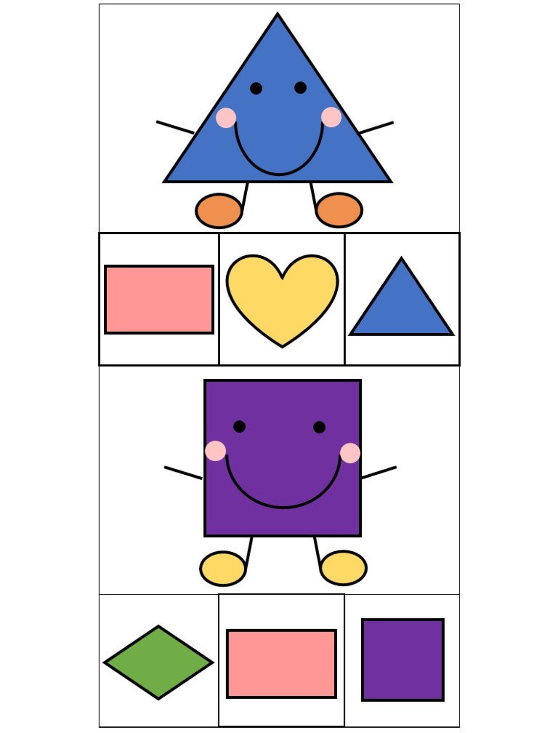 Shape Math Clothespin Activity- Digital Download - Etsy