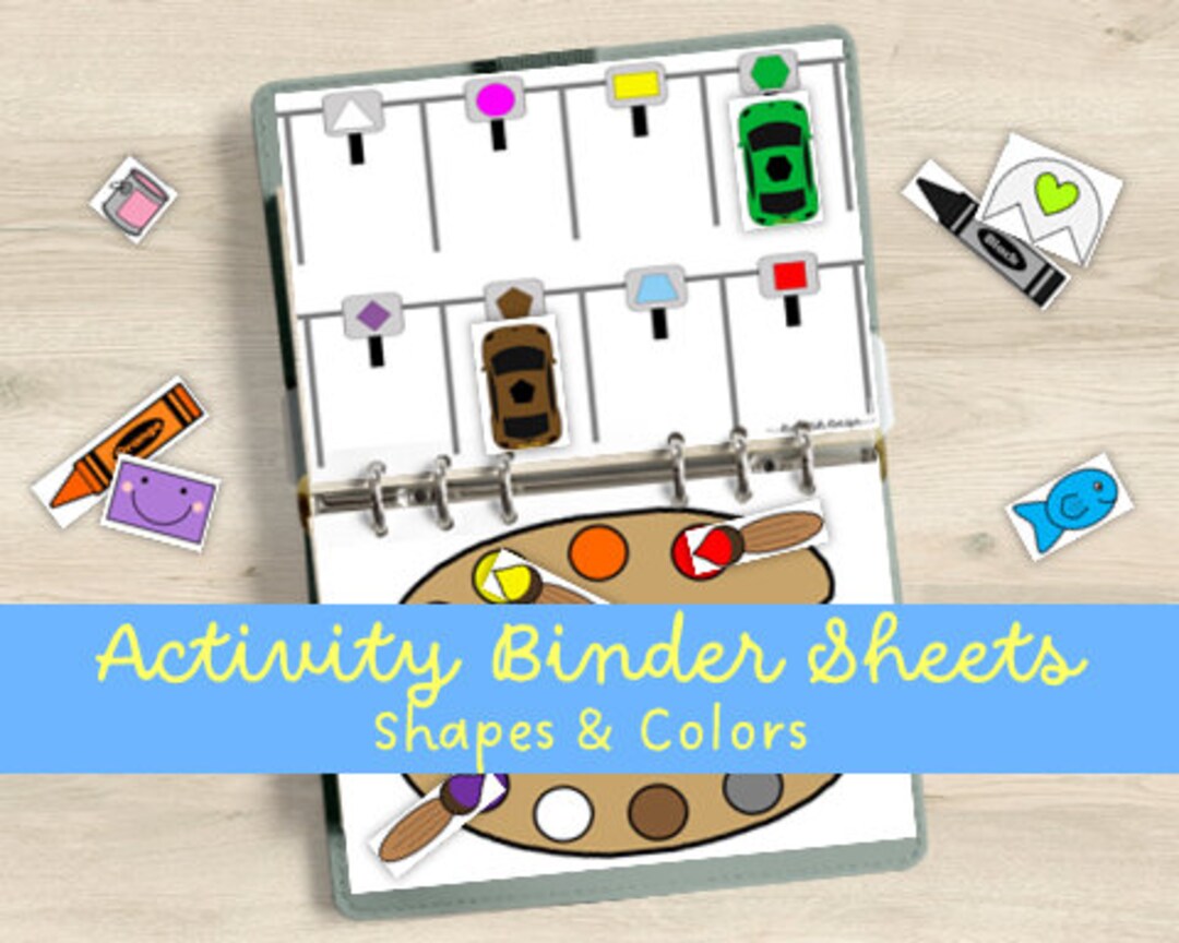 Shapes and Colors Activity Binder- DIGITAL DOWNLOAD, for Preschool, for ...
