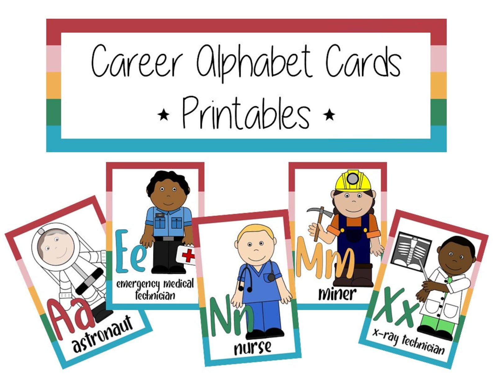 Career Alphabet Cards - Etsy
