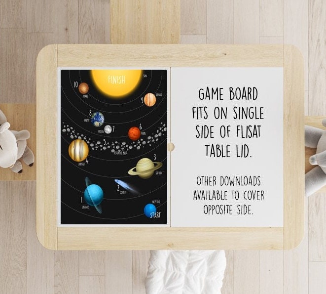 Flisat Table Lid Game Board- Space Race - Etsy