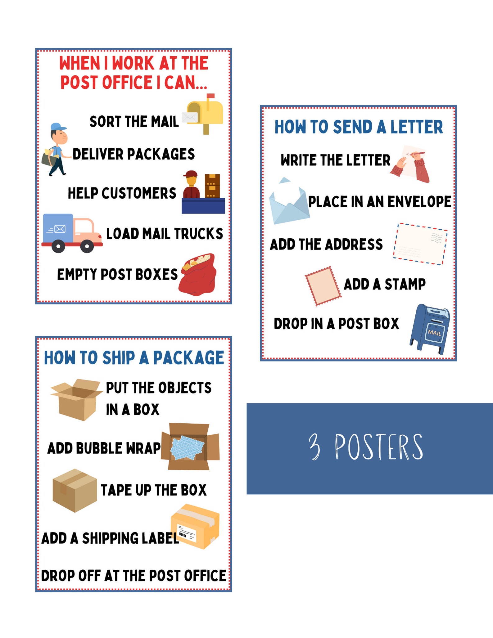 Post Office Dramatic Play - Etsy