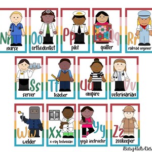 Career Alphabet Cards - Etsy