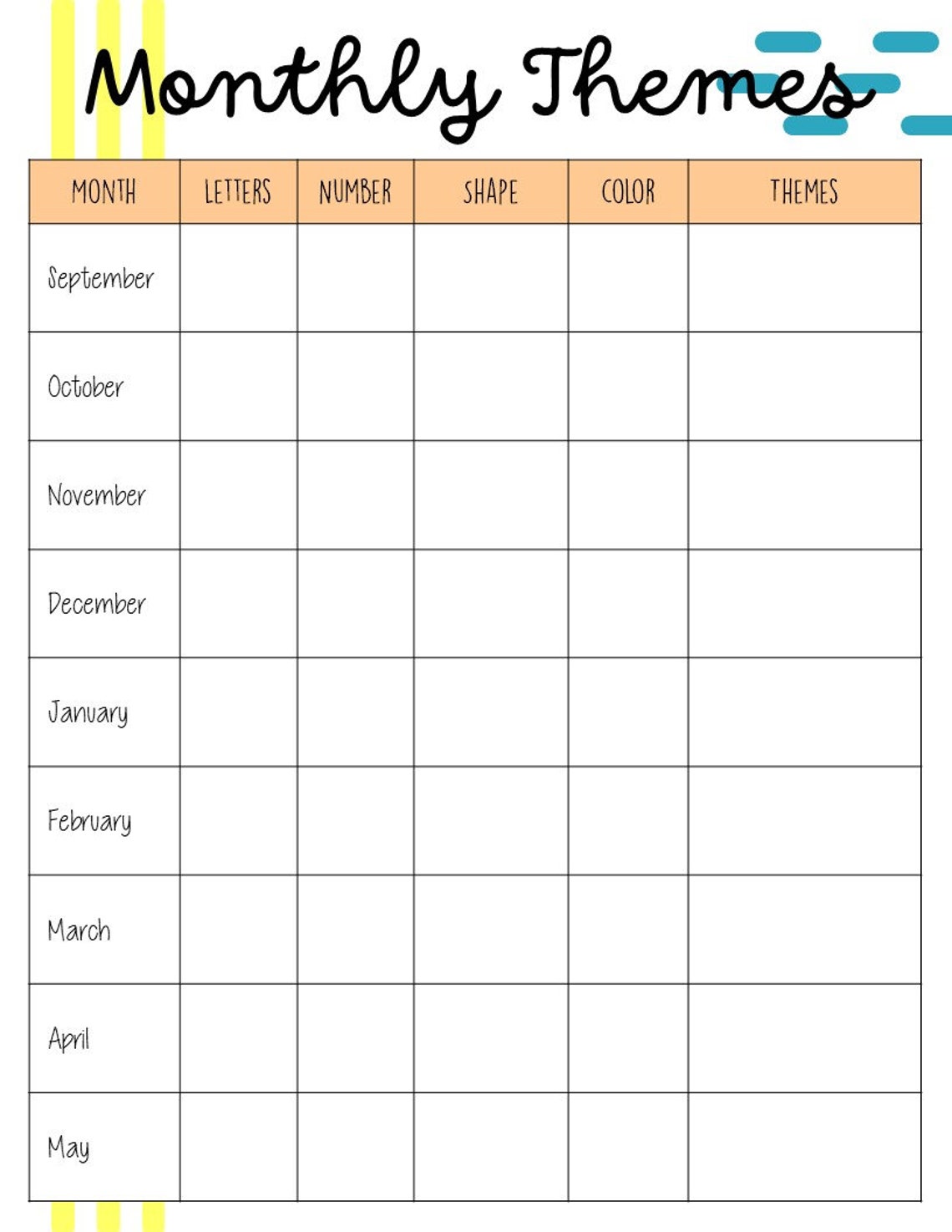 DOWNLOADABLE Daycare Lesson Planning Forms- Preschool Childcare Lesson ...