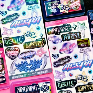 Kpop AESPA Supernova Theme Sticker / Aespa Sticker / Aespa Photocard ...