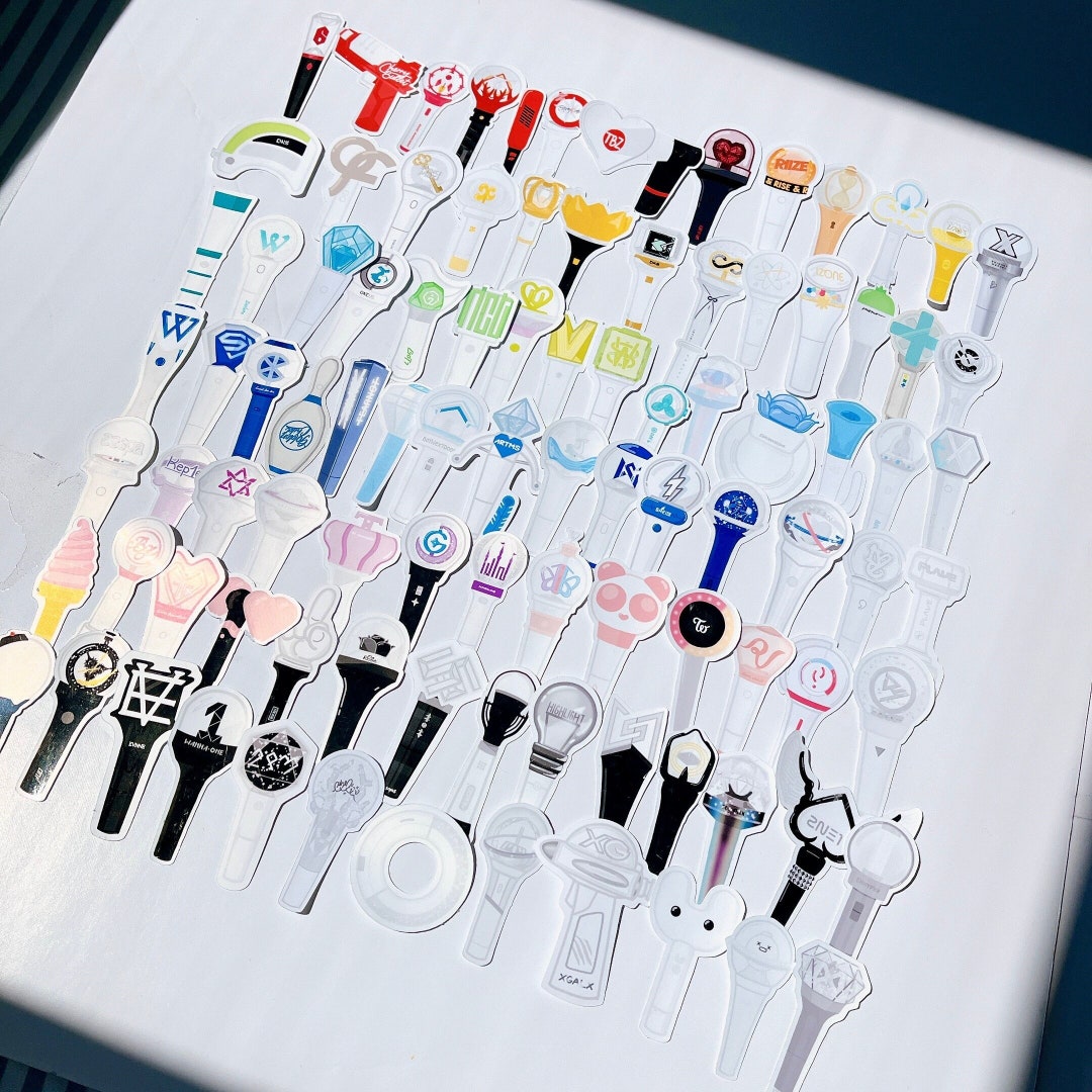 Kpop Lightstick Mini Stickers Boys Groups - Etsy
