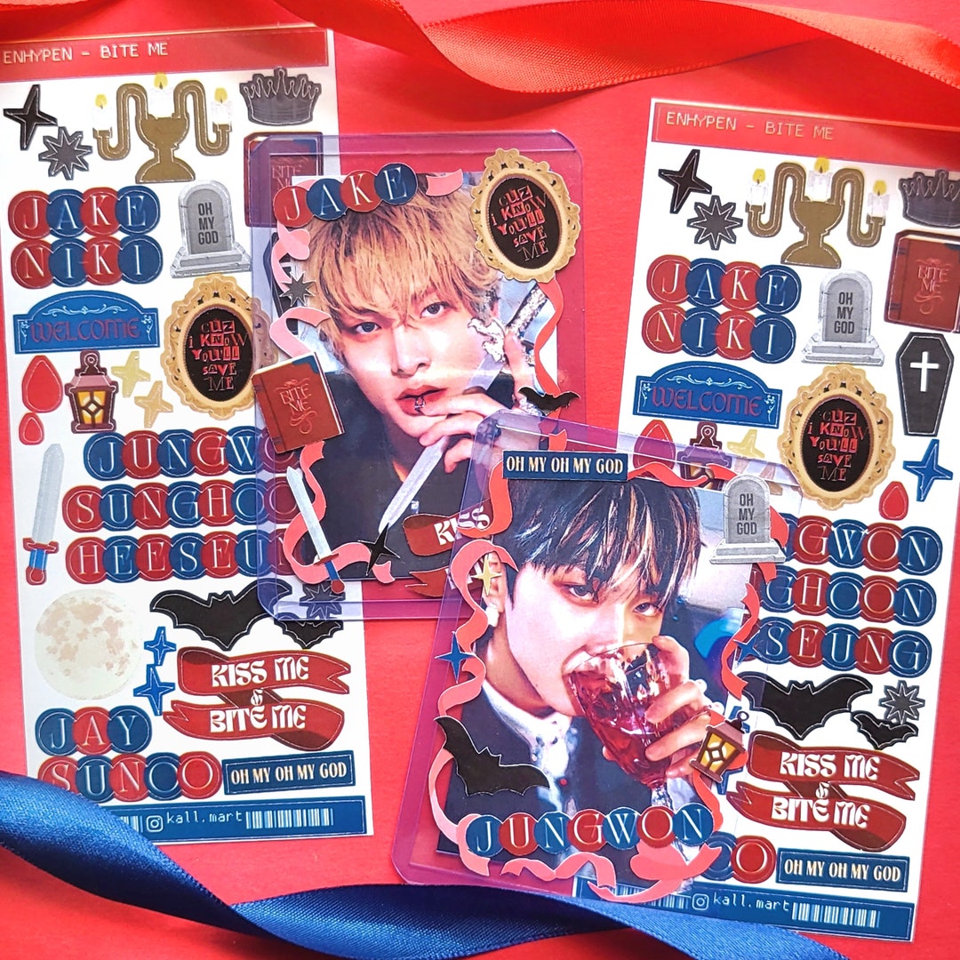 Kpop Enhypen Bite Me Sticker / Enhypen Sticker / Enhypen Merch ...