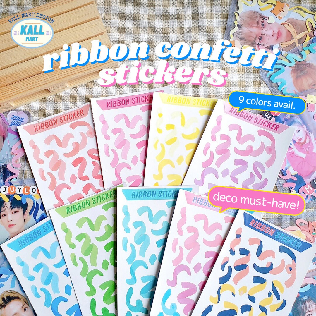 Ribbons Korean Stickers Bullet Journal Journal Stickers Planner ...
