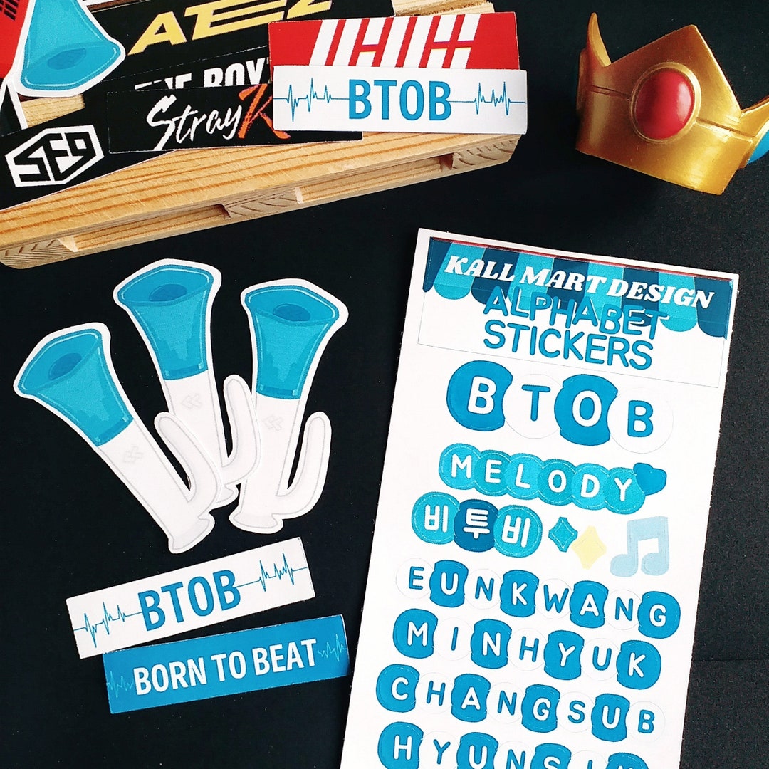 Kpop BTOB Lightstick Stickers / BTOB Alphabet Stickers / Polco - Etsy