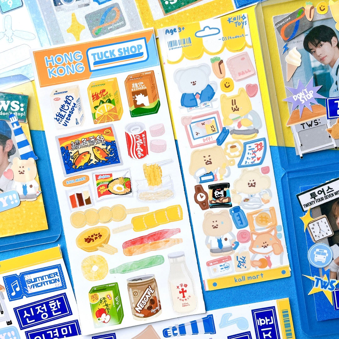 Korean Food Sticker & Korean Drink Sticker /cute Sticker / Journal ...