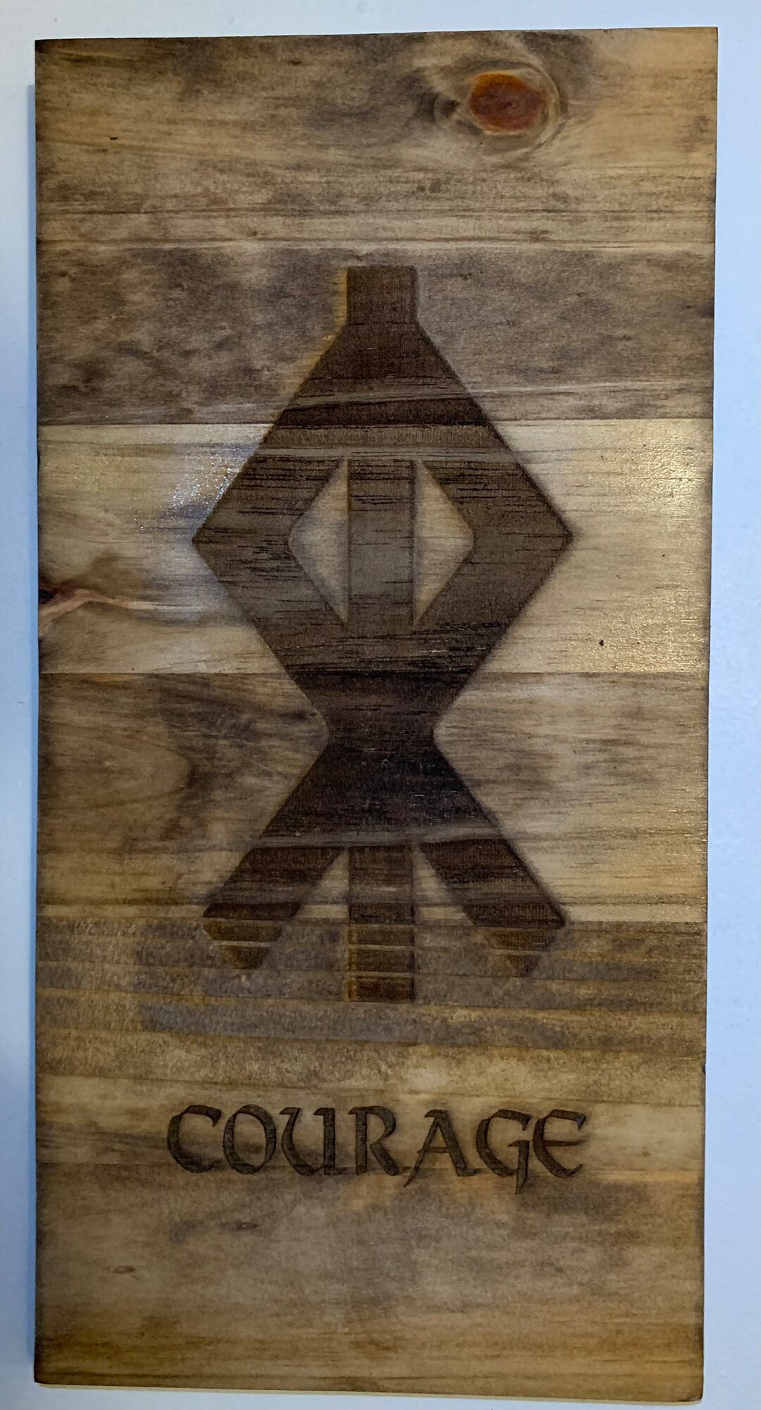 Norse Rune Sign, Rune Wooden Sign, for Courage , Pagan Alter, Engraved ...
