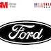 Ford Decal Script Oval Logo 3M Vinyl Decal Sticker Wrap Car Truck ...