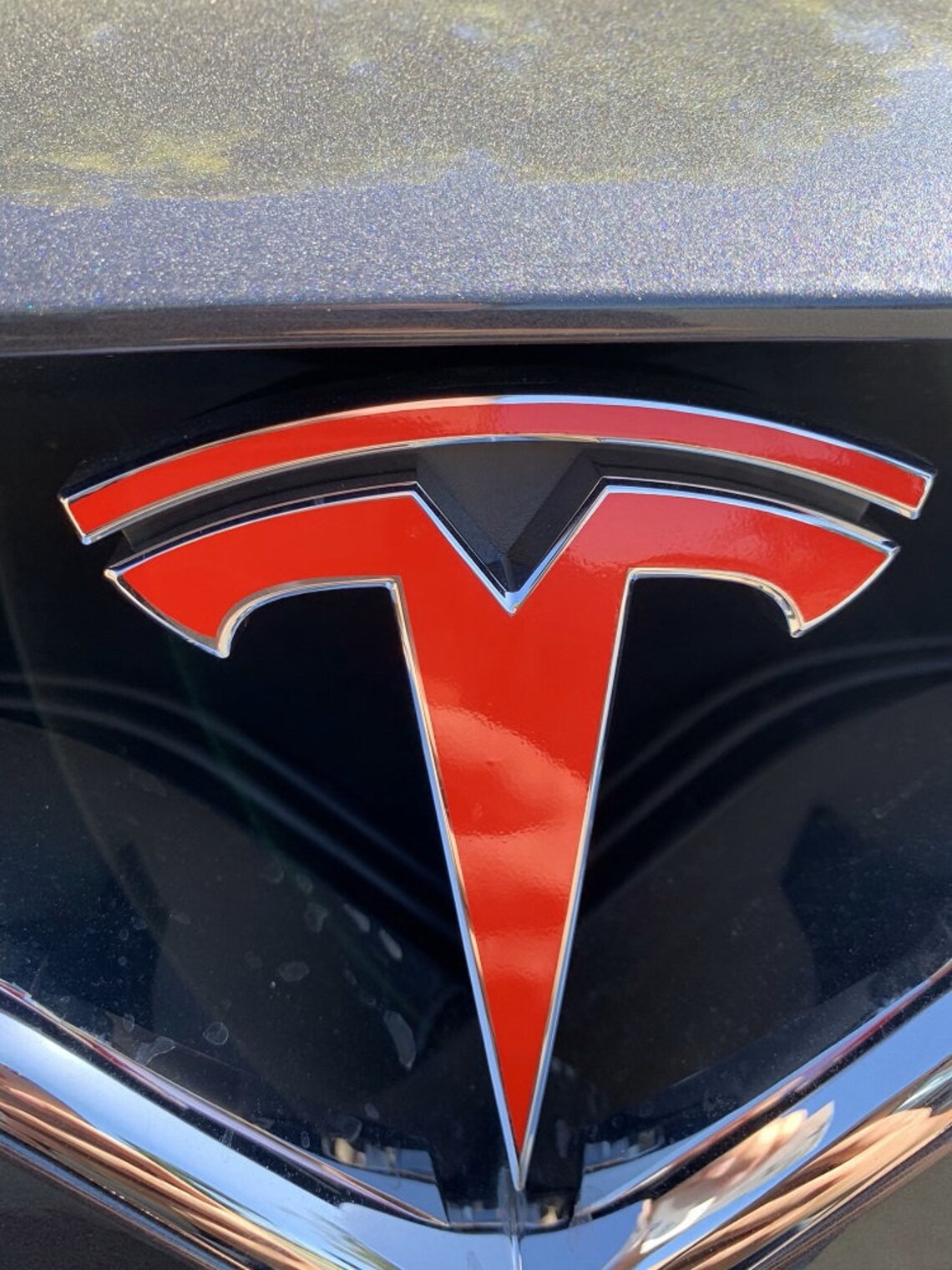 Tesla Model X Emblem Badge Logo 3M 1080 Vinyl Wrap Sticker 8 Decals ...