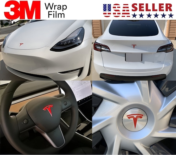 Tesla red logo model y store