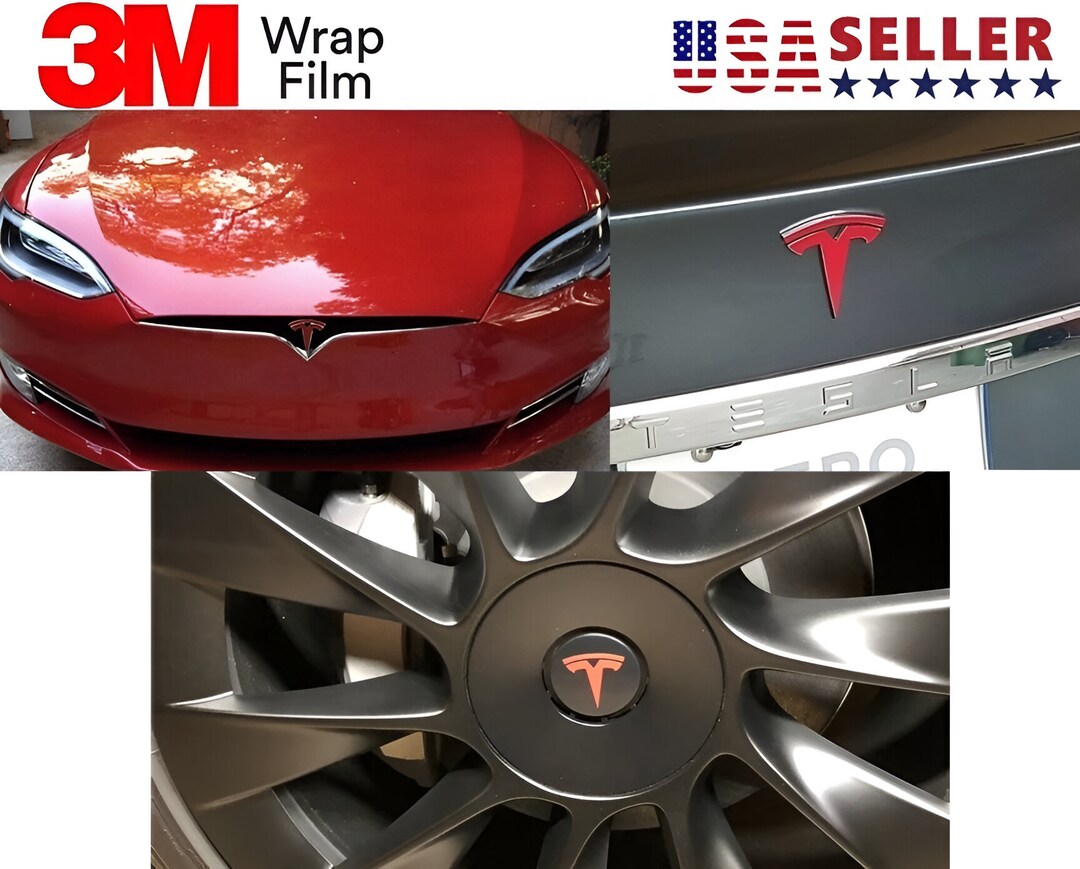 Tesla Model S Refresh 2021 Badge Emblem Logo 3M Vinyl Wrap Sticker 7 ...
