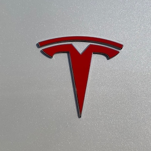 Tesla Model 3 Badge Emblem Logo 3M Vinyl Wrap Decal Sticker Bundle 12 ...